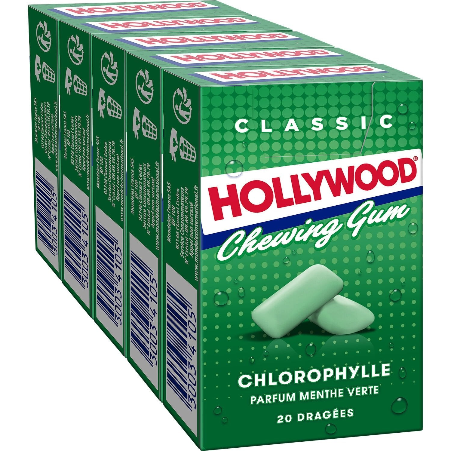 HOLLYWOOD Spearmint Flavor Chlorophyll Chewing Gum – La Famille à Table!