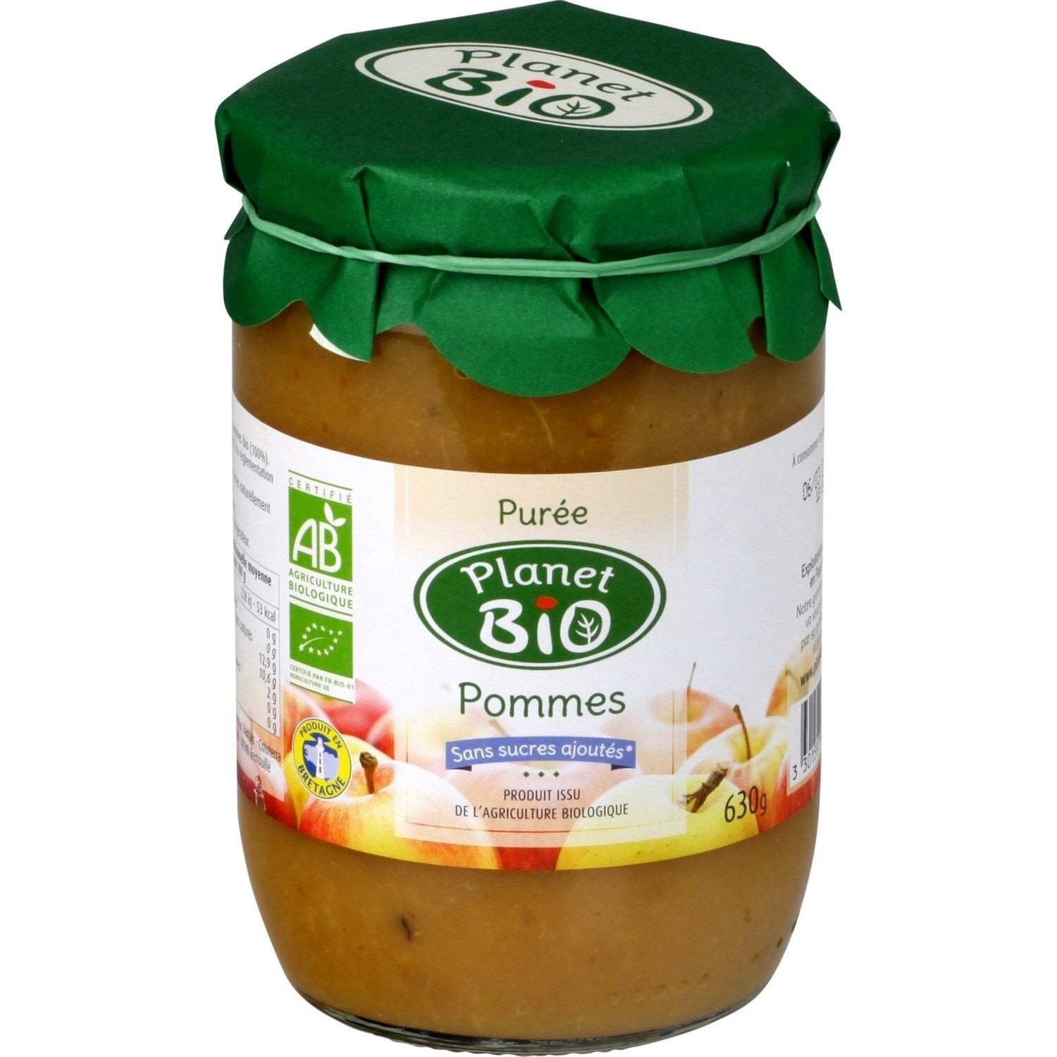 Compote Bio Pommes Sans Sucres Ajoutés PLANET BIO – La Famille à Table!